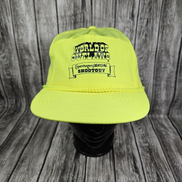 Nissin Accessories Rare Copenhagen Hat Skoal Shootout World Of Outlaws Fluorescent Yellow